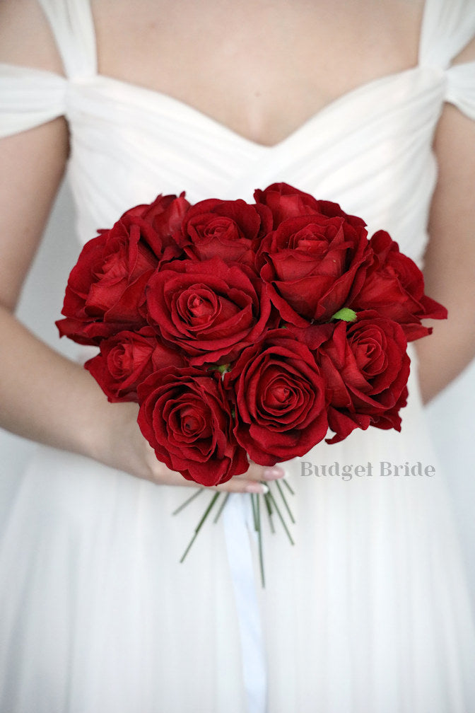 15 Dark Red Rose Stems - $90.00 – Budget-Bride