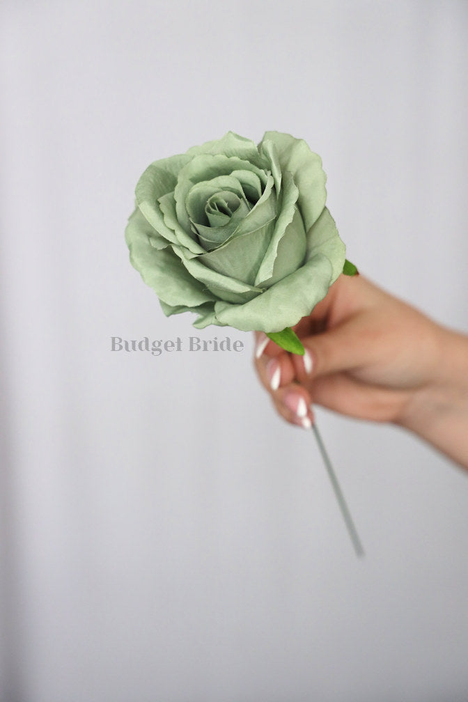 15 Sage Rose Stems - $90.00 – Budget-Bride