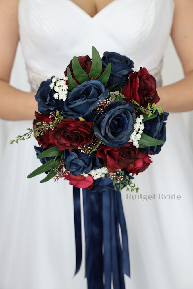 Burgundy And Navy Blue Wedding Bouquets Navy Bouquets