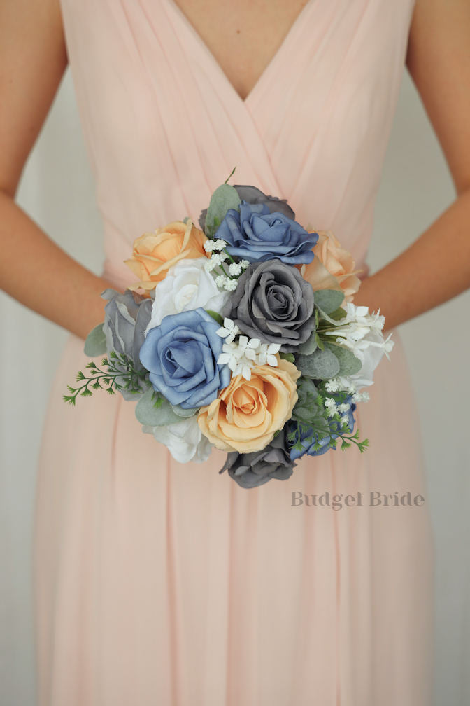 Steel Blue Wedding Flowers / – Budget-Bride